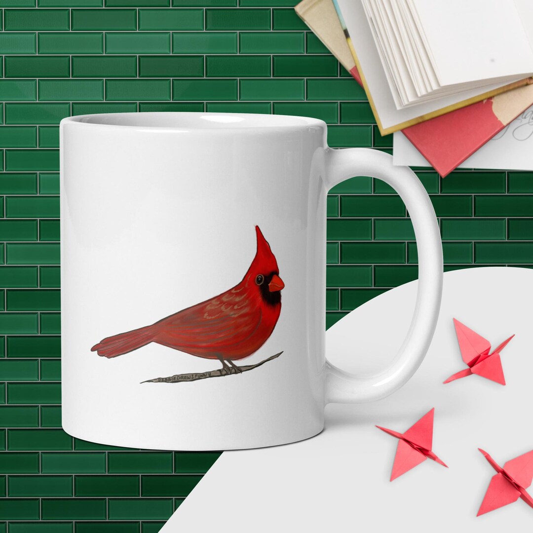 Red Cardinal Coffee Mug, Bird Lovers Mug, Gift for Bird Lovers, Bird ...