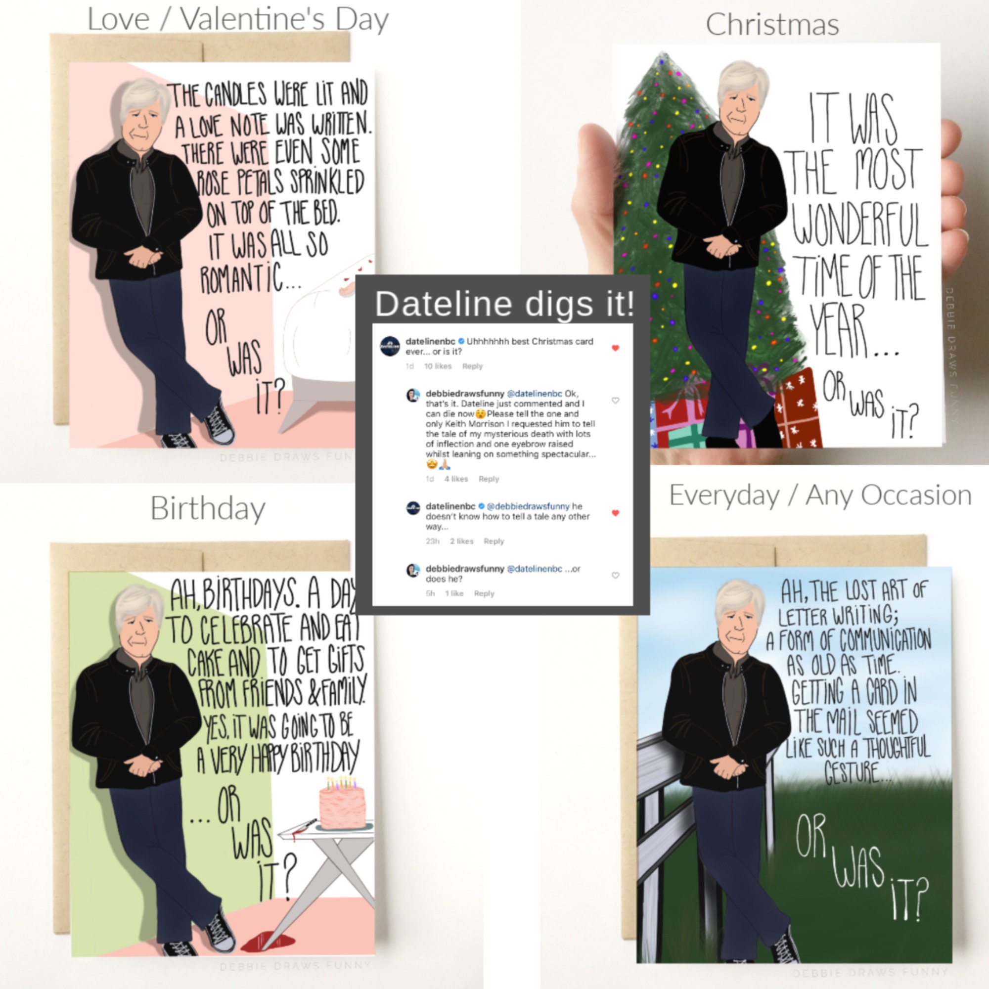 Keith Morrison Dateline Birthday Card, Birthday Card for True Crime ...