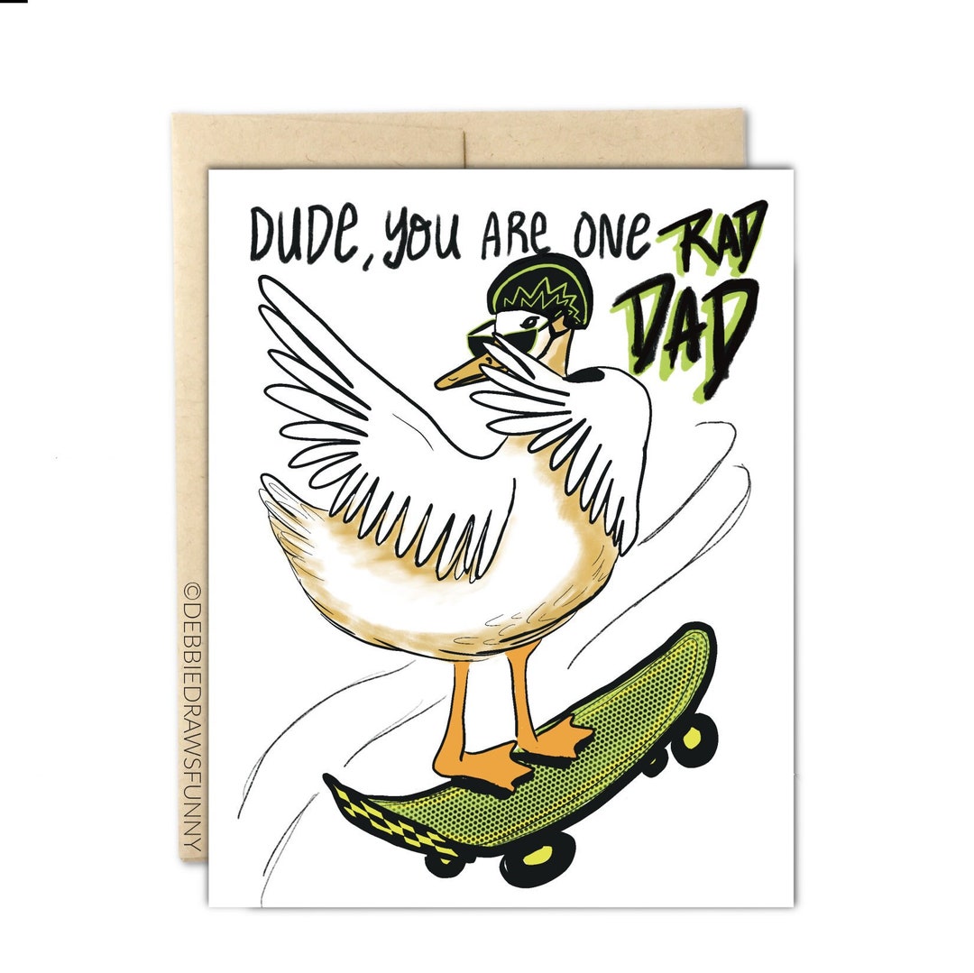 You Are One Rad Dad, Funny Fathers Day Cards From Kids, Funny Birthday ...