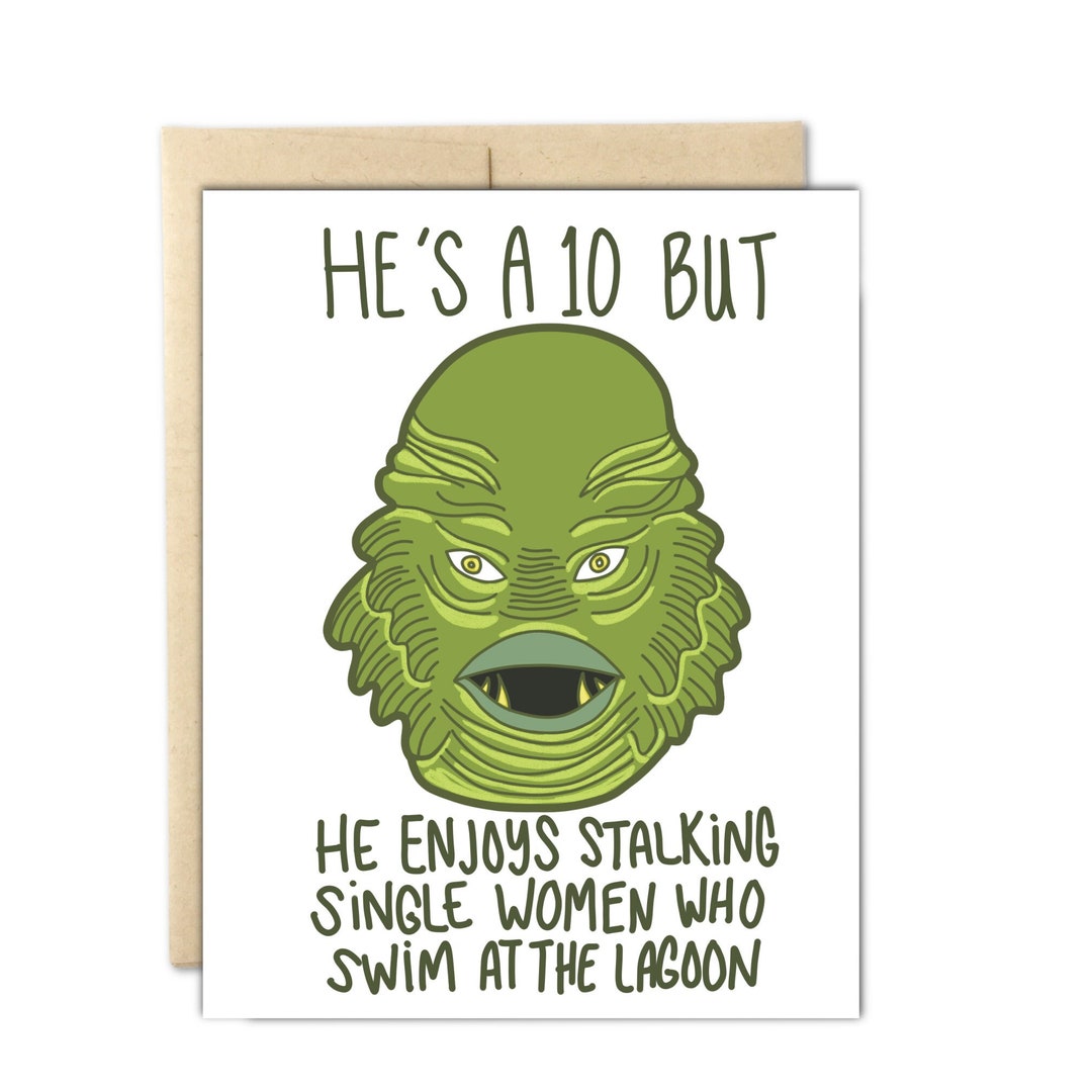 Creature From the Black Lagoon Card - Funny Valentine Cards for Him ...