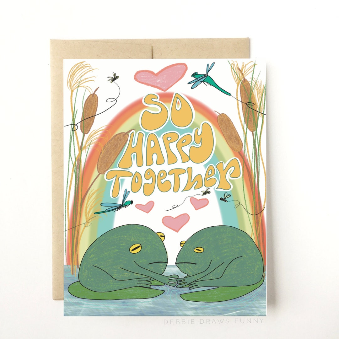 So Happy Together Grumpy Frog Card - Funny Valentine Card for Him ...
