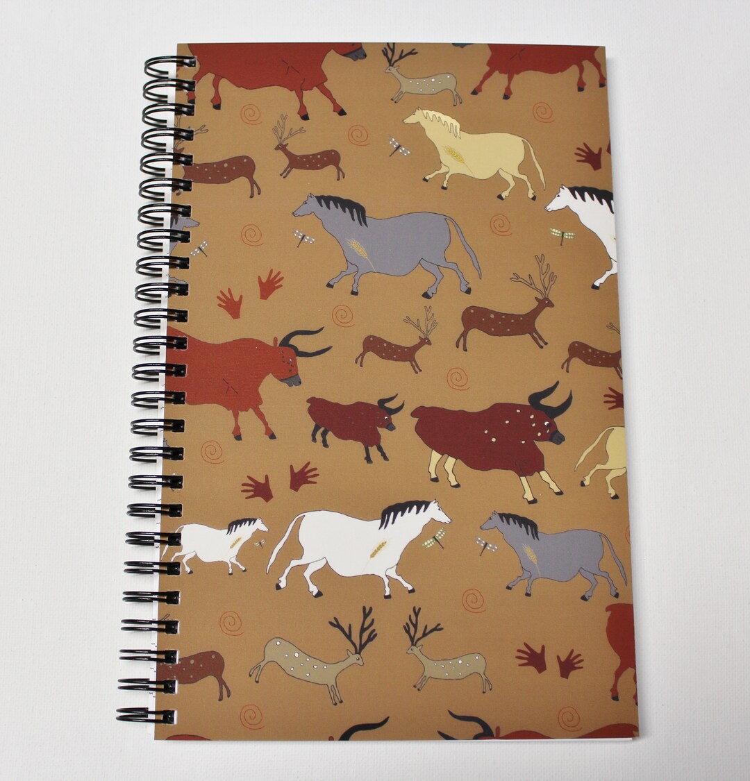 Hand Drawn Cave Drawings/ Designer Notebook/ 8.5 X 5.5 Lined Pages ...