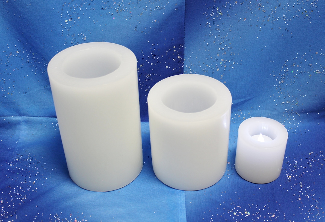 Paraffin Luminaries / Luminaire Candle/ Hand Poured Wax Shell/ Set of 3 ...