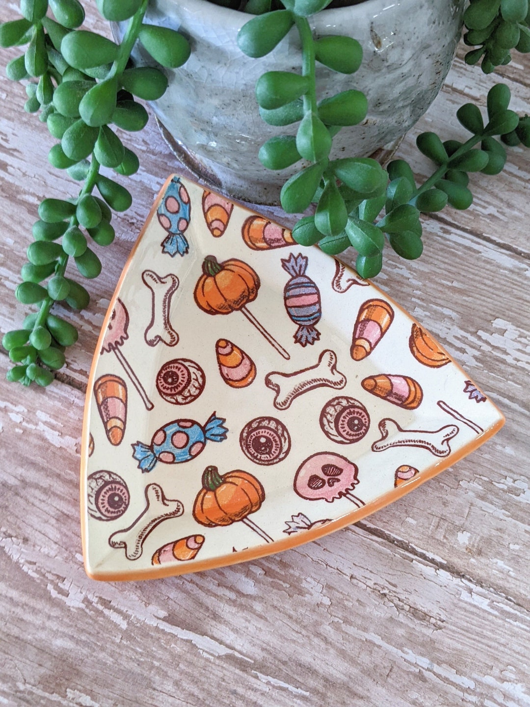 Halloween Spooky Trick or Treat Candy Corn Skull Pumpkin Orange ...