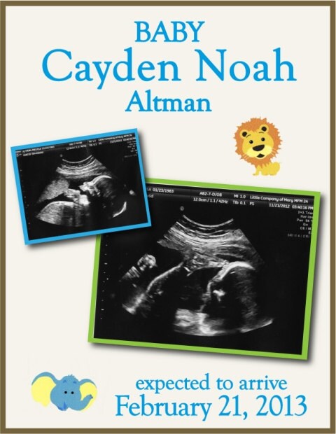 Custom PRINTABLE Sonogram Sign for Baby Shower - 8.5x11 - Etsy