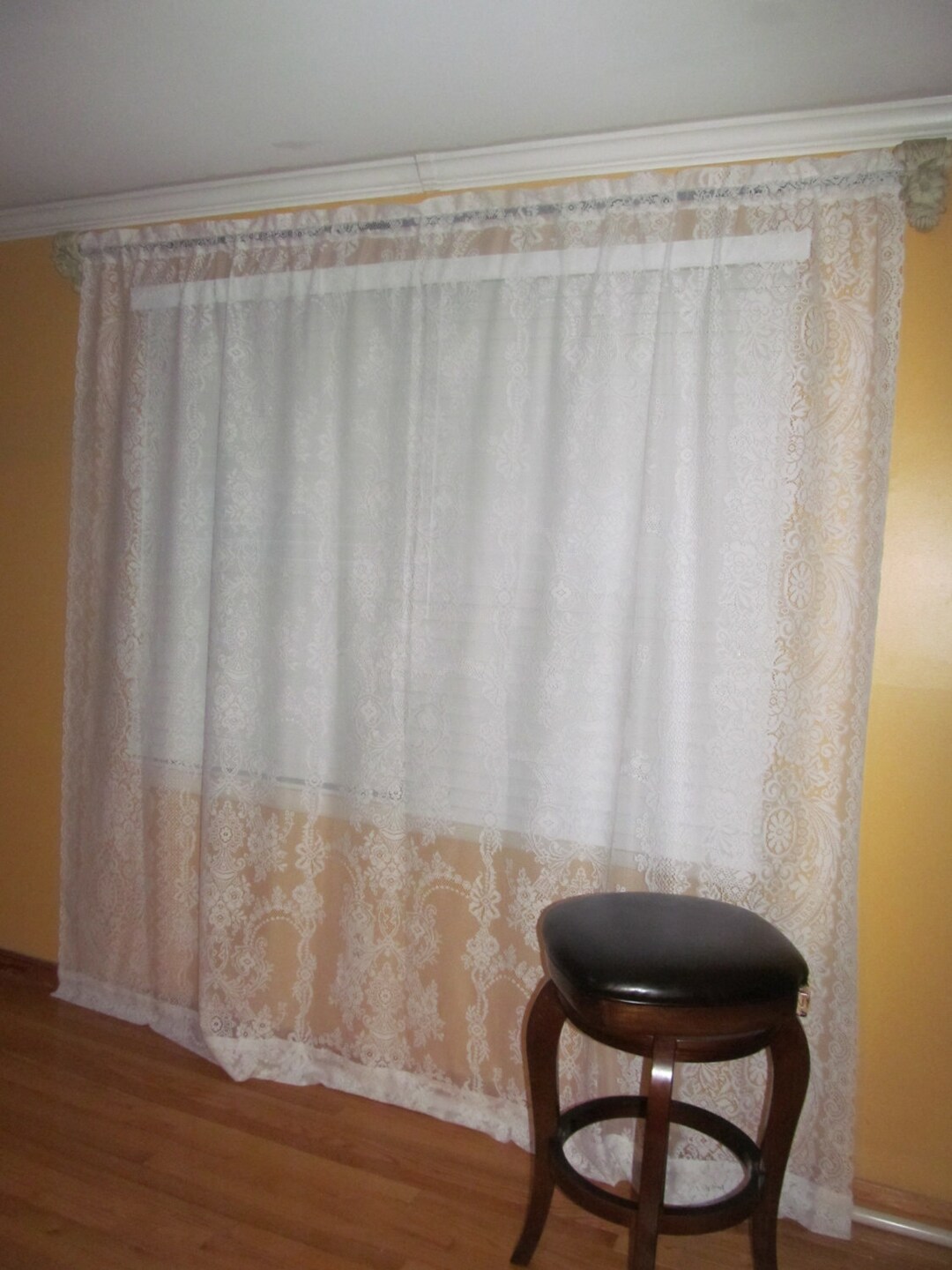 Flurry White Single Panel Curtain - Etsy