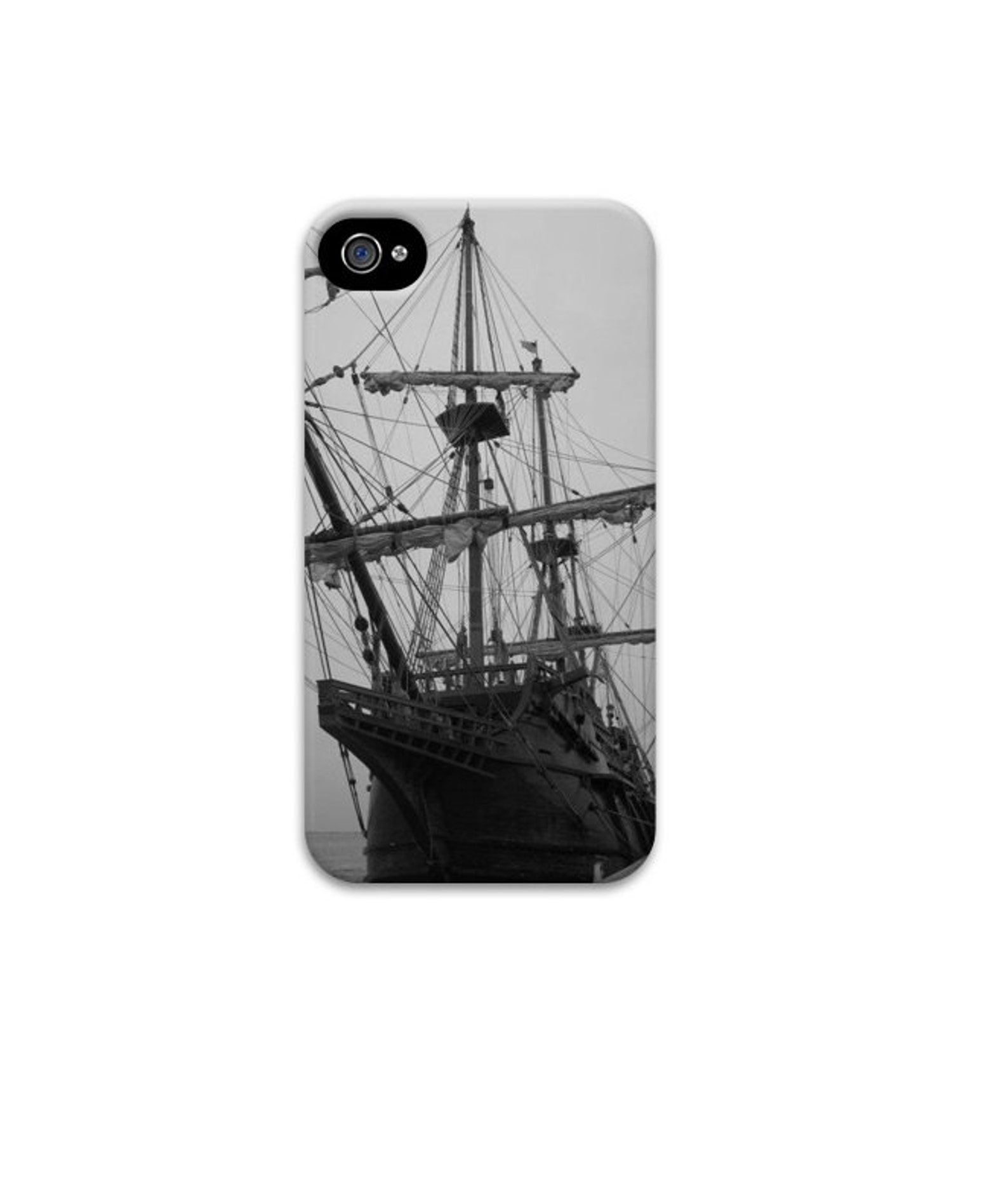 Pirate Ship iPhone 8 Case, Black and White iPhone 7 Case, Spanish ...