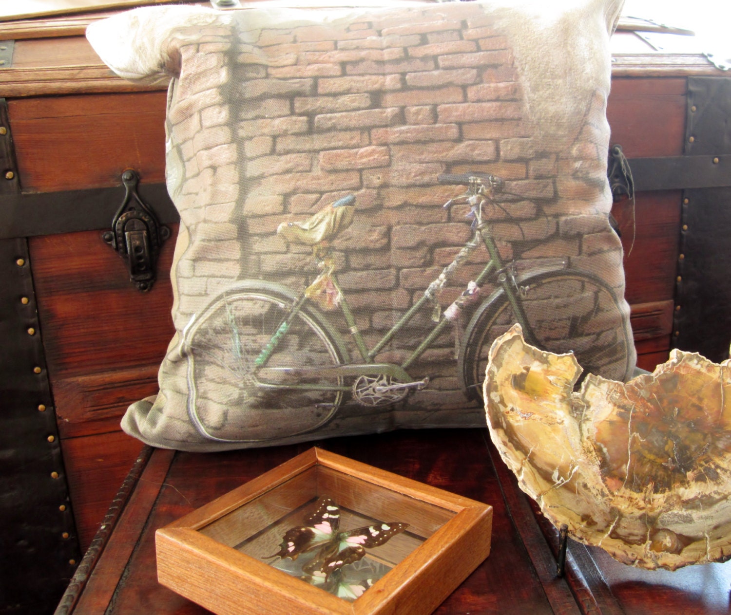 Bike Pillow Cover Bicycle Pillow Cover Travel Photo Pillow - Etsy