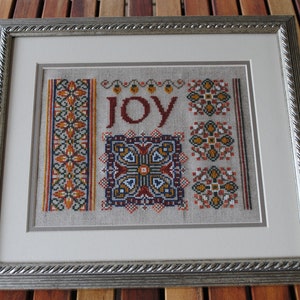 Christmas Cross Stitch Instant Download "joy Sampler" Pattern Holiday ...