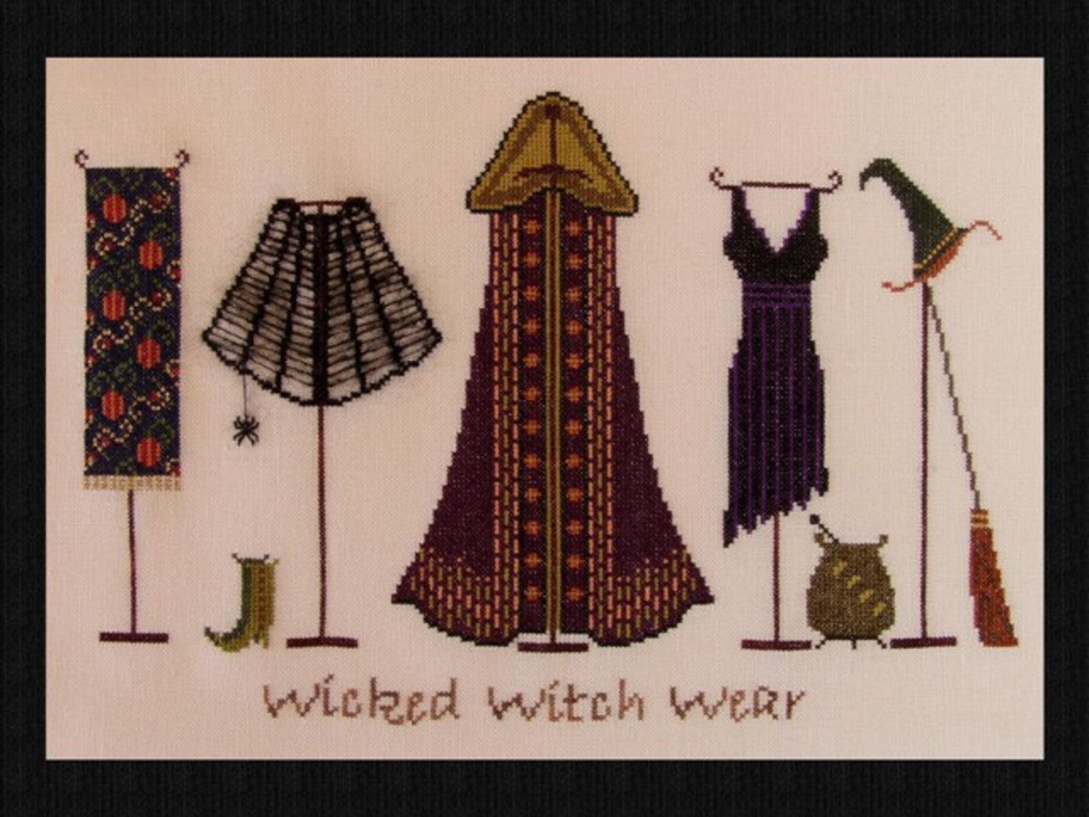 Halloween Cross Stitch "wicked Witch Wear" Instant Download Pattern ...