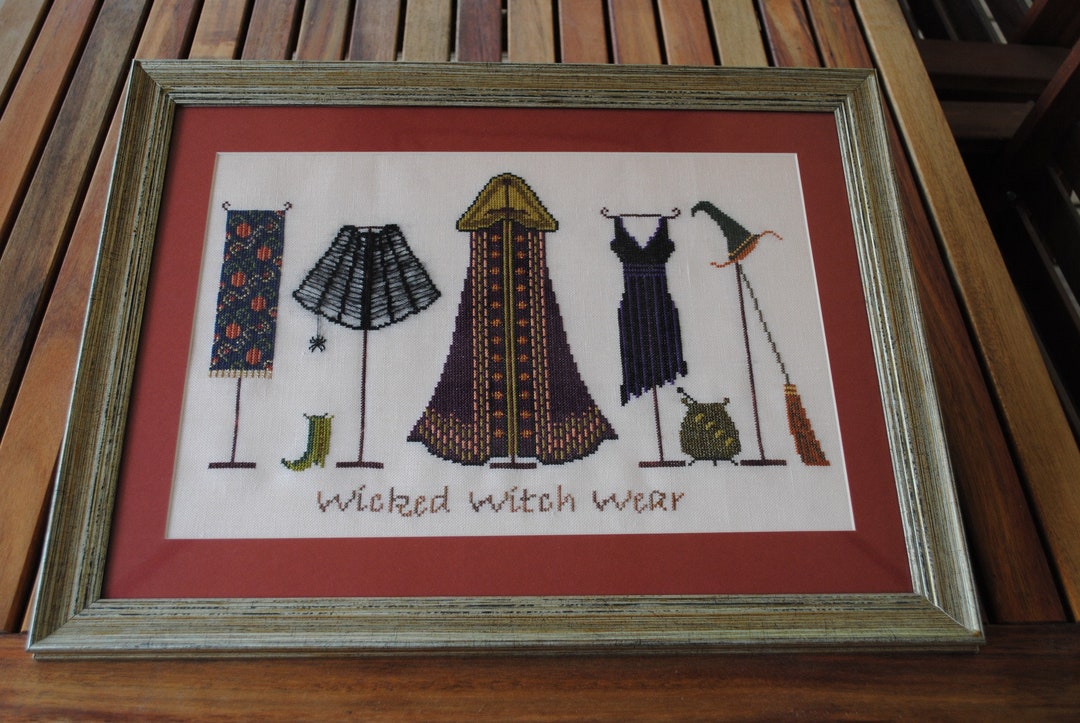 Halloween Cross Stitch "wicked Witch Wear" Instant Download Pattern ...