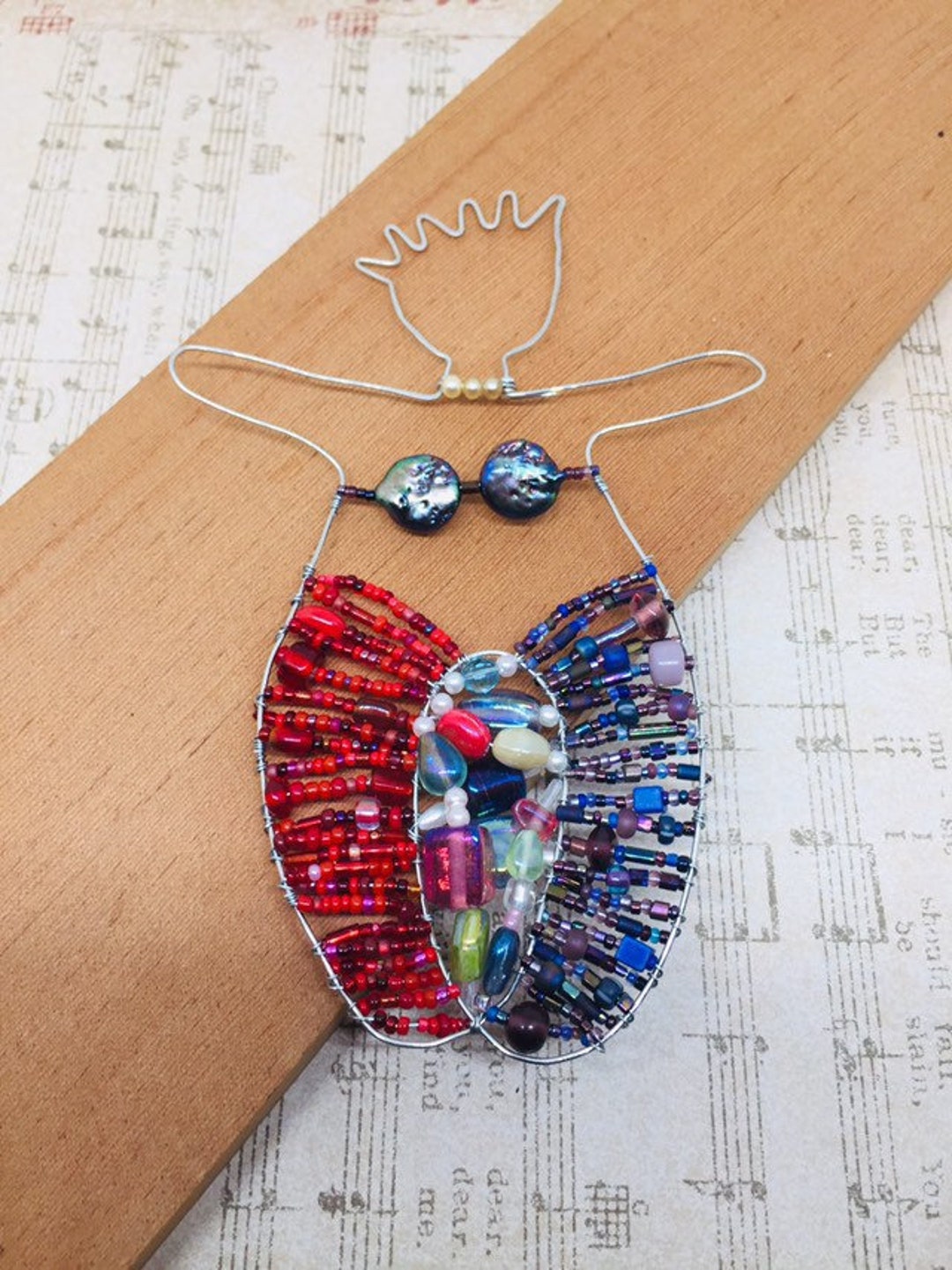 Beaded Wire Art Doll: Recycled Mixed Media Sculpture - Etsy