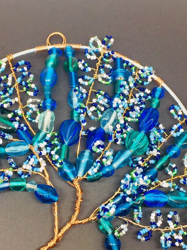 Beaded Tree of Life, 7.5 Inches, Wall Hanging With Multiple Sizes of ...