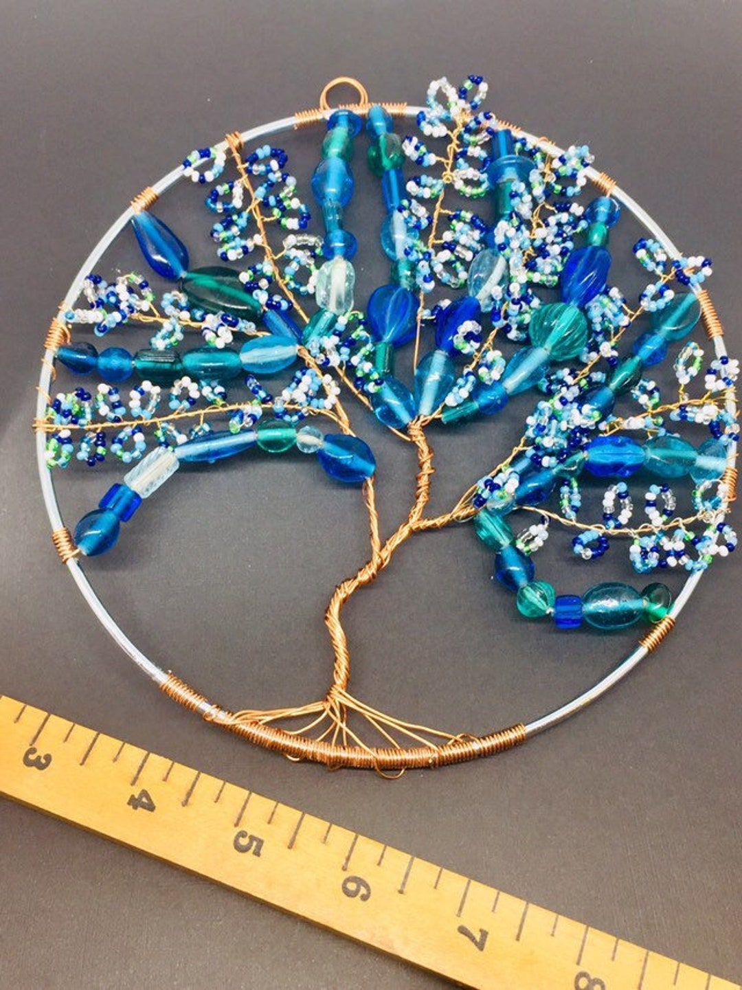 Beaded Tree of Life, 7.5 Inches, Wall Hanging With Multiple Sizes of ...