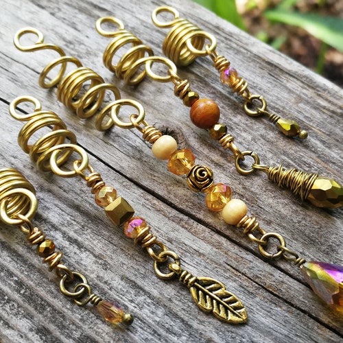 Gold Loc Jewelry Woven Dread Bead Made to Order Please Read - Etsy