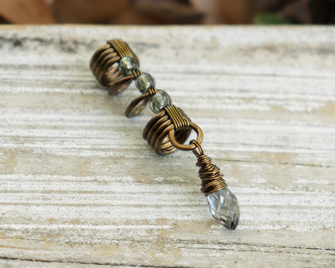 Simple Smokey Glass Loc Bead, Dreadlock Jewelry, Customizable, Made to ...