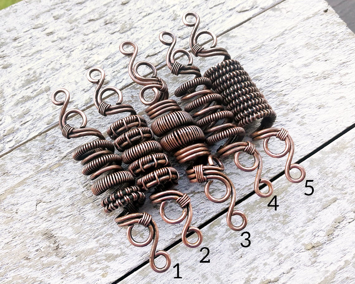 ONE Copper Bead, Artisan Copper Dread Bead, Loc Jewelry, Oxidized ...