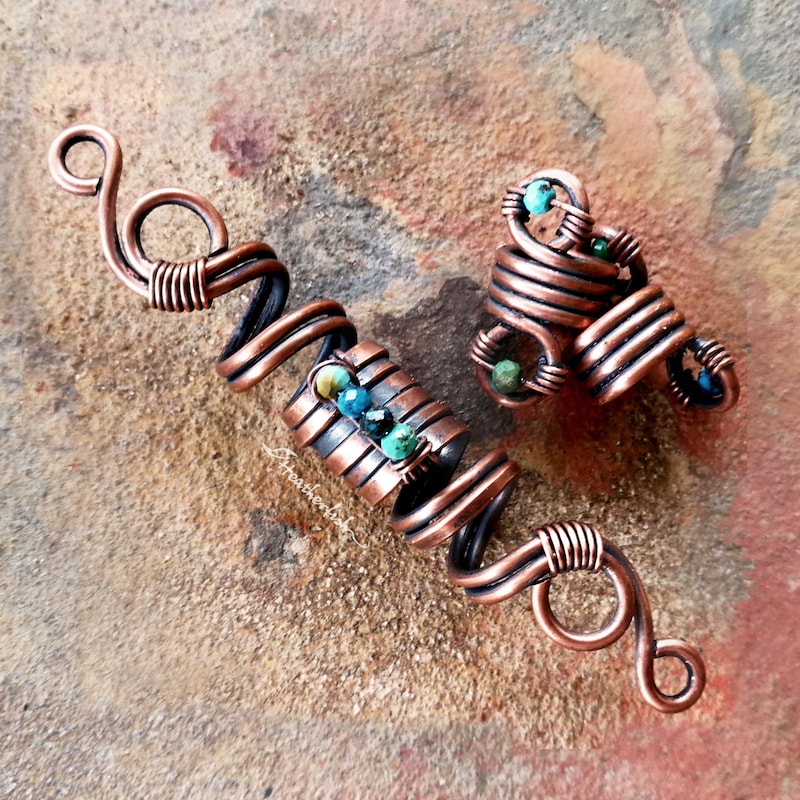 Turquoise Blue Dread Bead - Etsy