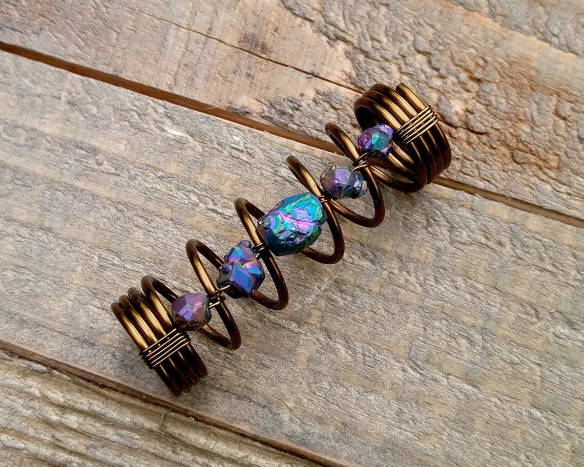 Crystal Loc Jewelry Dreadlock Bead Titanium Quartz Made to - Etsy