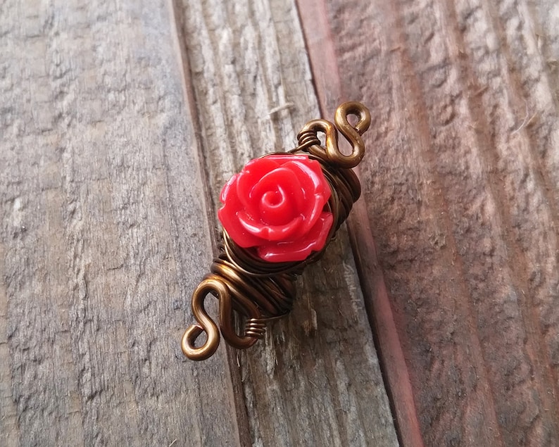 Red Rose Loc Bead Made to Order Please Read Item Details | Etsy