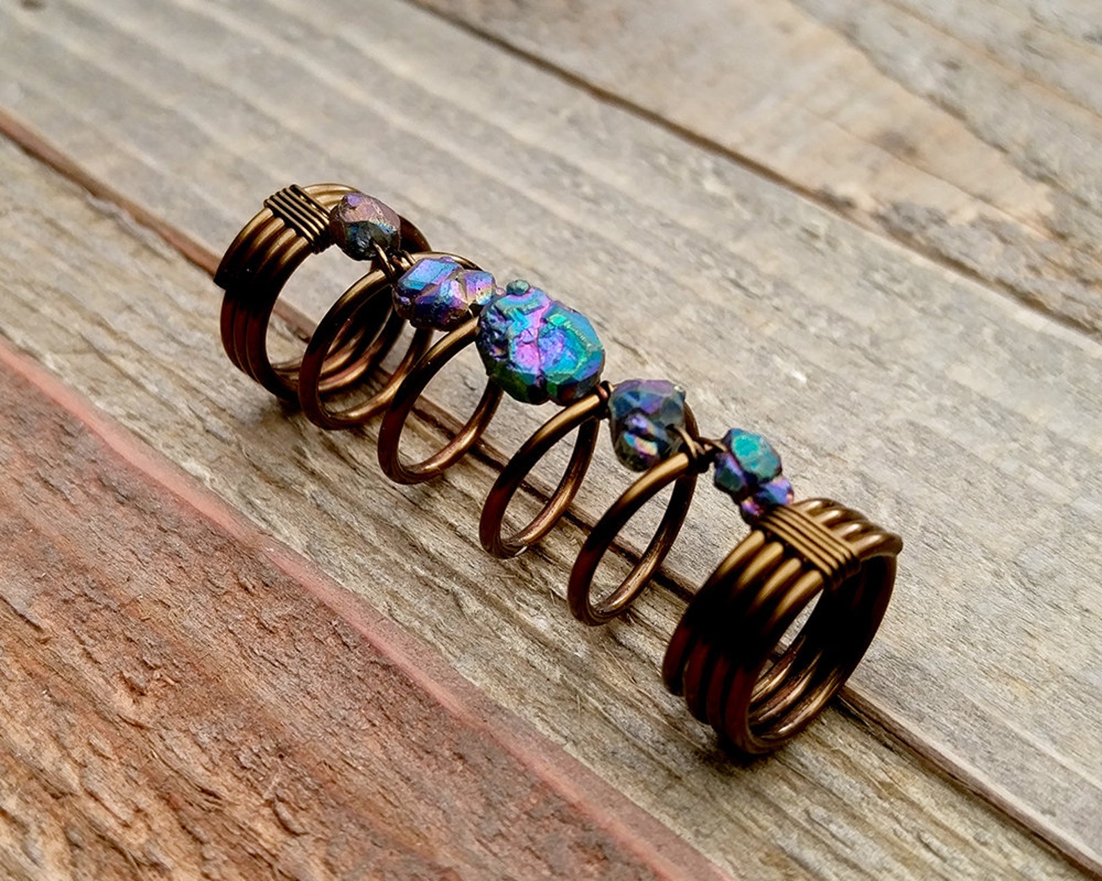 Crystal Loc Jewelry Dreadlock Bead Titanium Quartz Made to - Etsy
