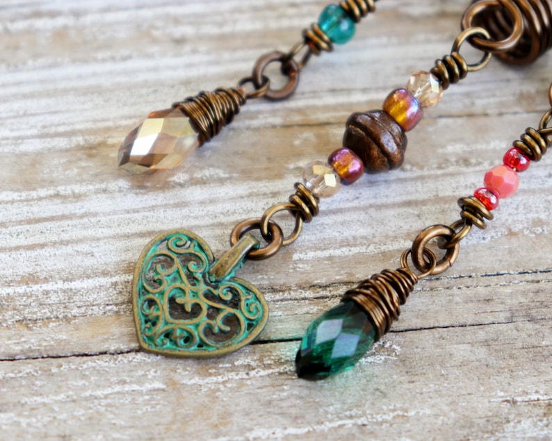 Loc Jewelry Set of 3 Loc Beads, Filigree Heart, Teal, Coral ...