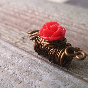 Red Rose Loc Bead, Made to Order, Please Read Item Details - Etsy