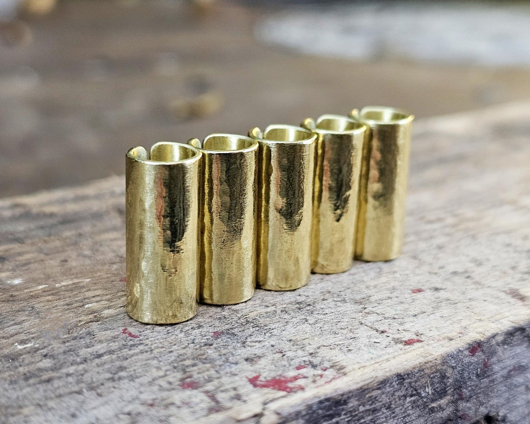 Textured Brass Hair Cuffs, Set or Single, Loc Jewelry, Dread Jewelry ...