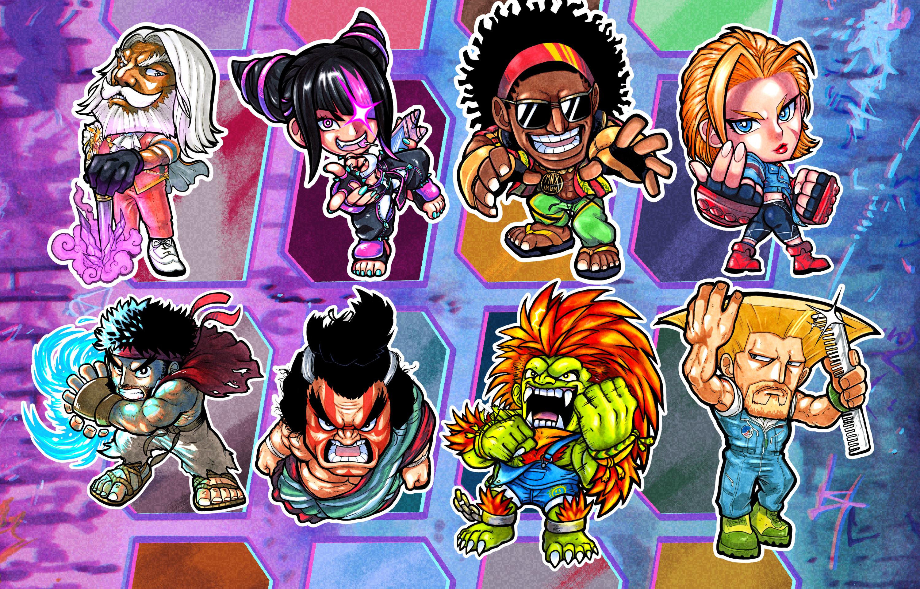 ENTIRE ROSTER | SF6 SD Chibi 3" Waterproof Stickers - Etsy