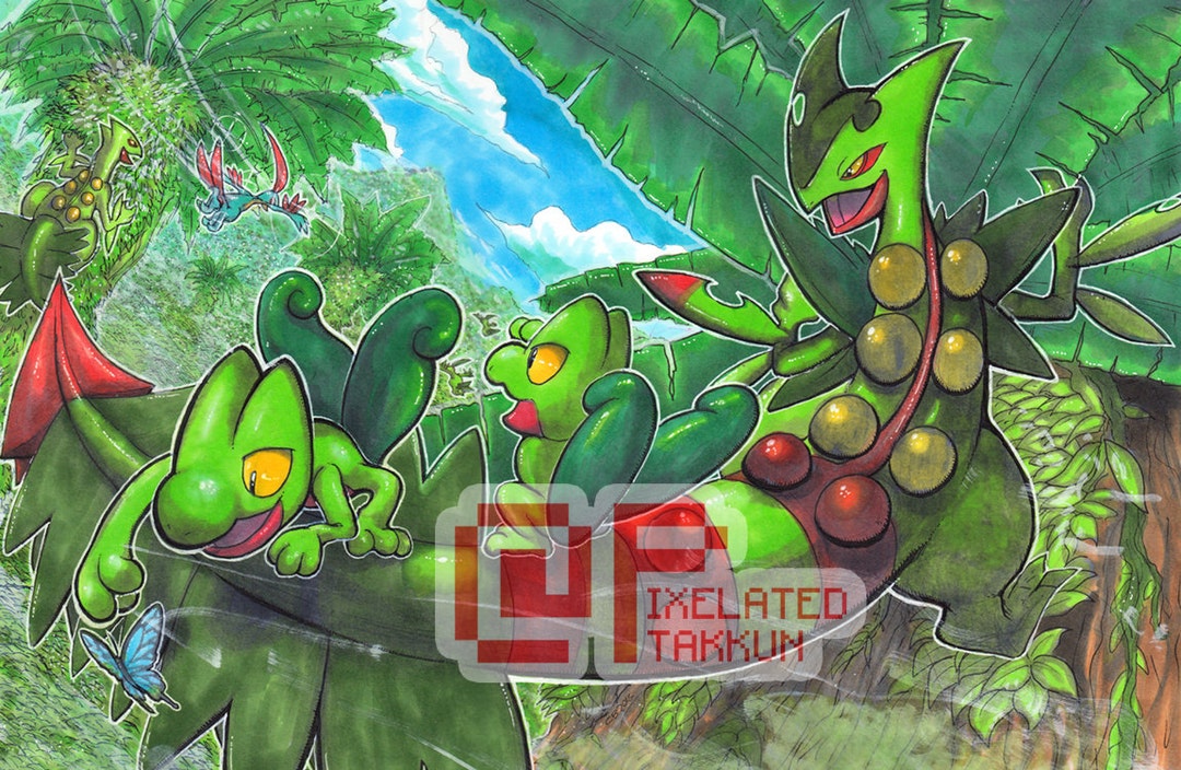 Poke Days: Treecko Family - Etsy