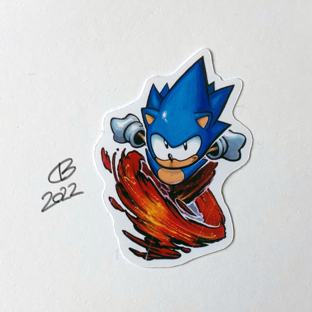 Vinyl Sticker Sonic the Hedgehog - Etsy