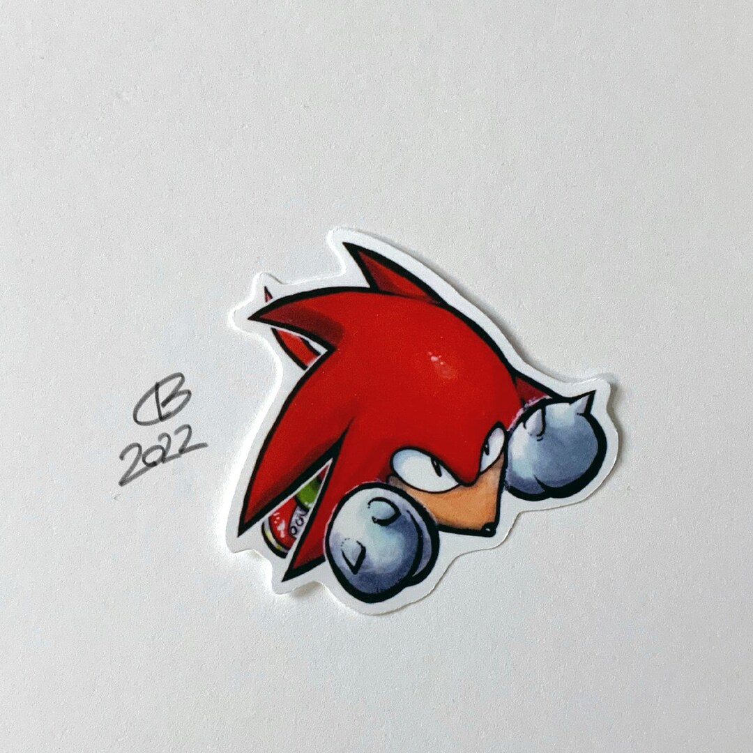Medium Vinyl Sticker Knuckles the Echidna - Etsy