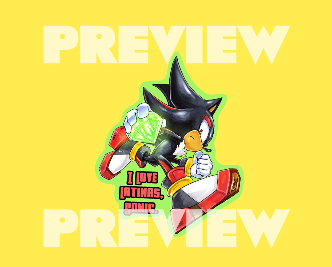 Waterproof Vinyl Shadow the Hedgehog Sticker - Etsy