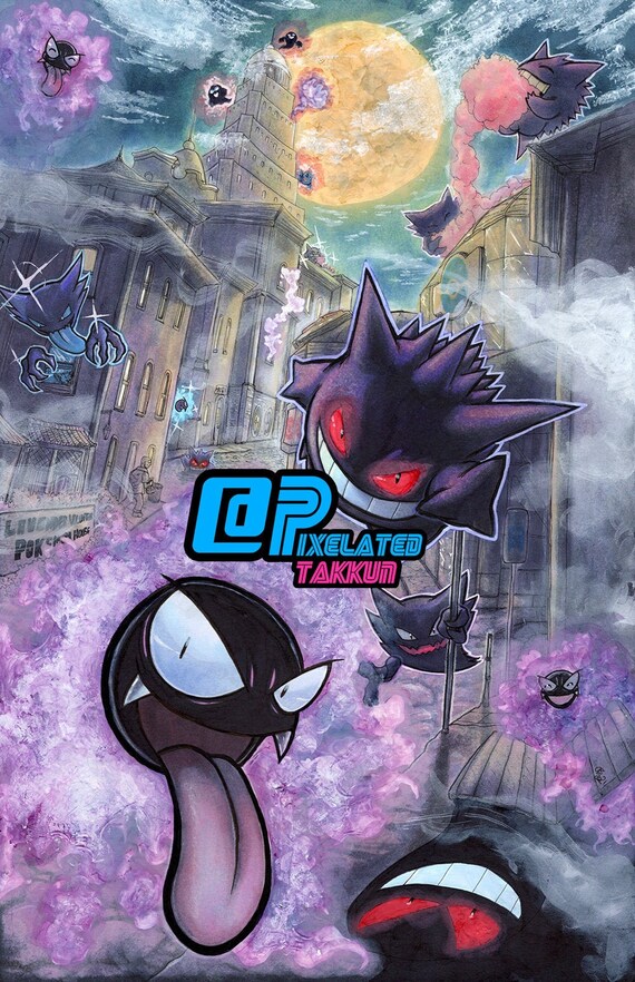 World of Pokémon Series: Gastly Family - Etsy UK