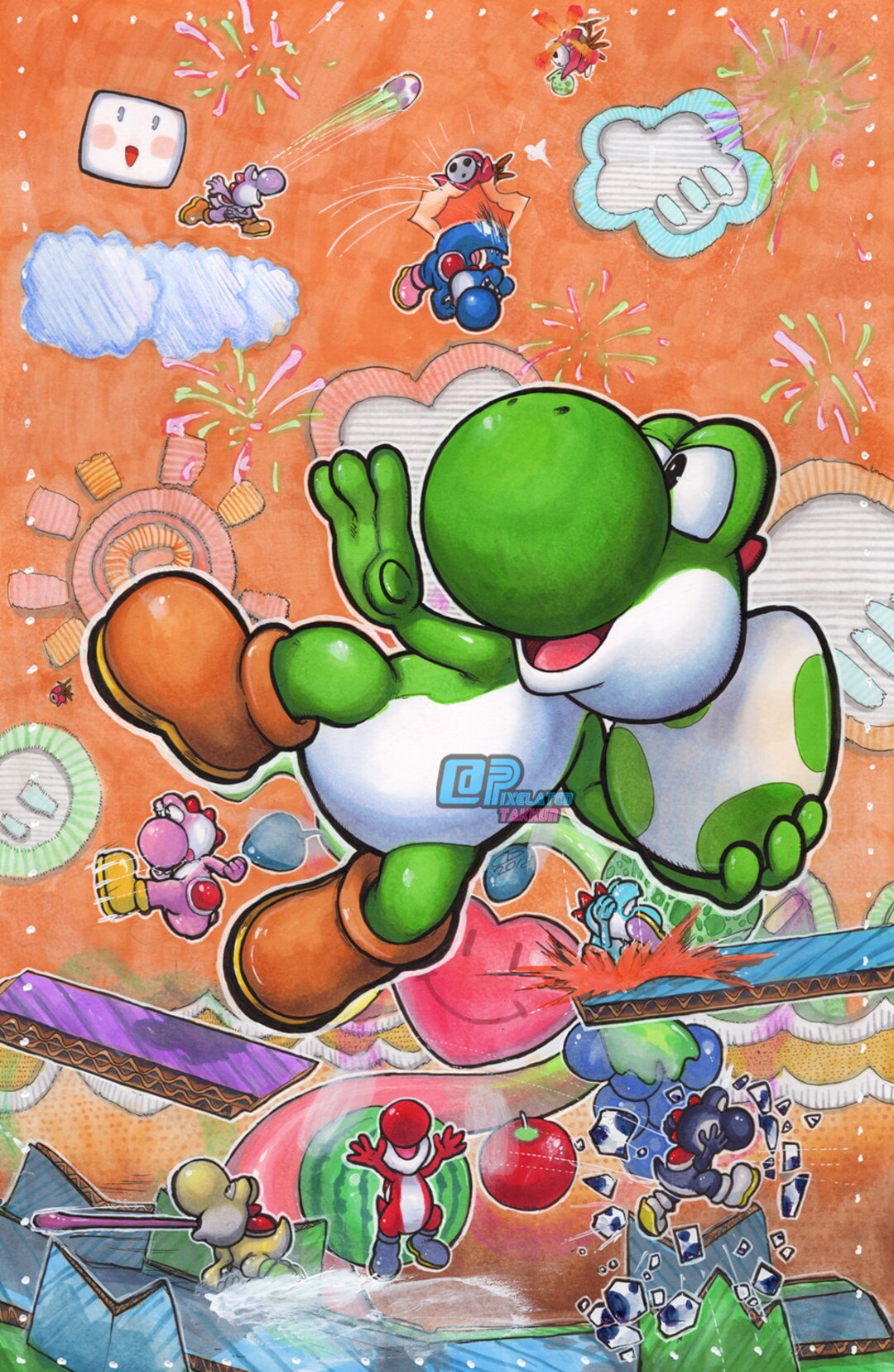 Smash Series: Yoshi Rolls Into Battle! - Etsy