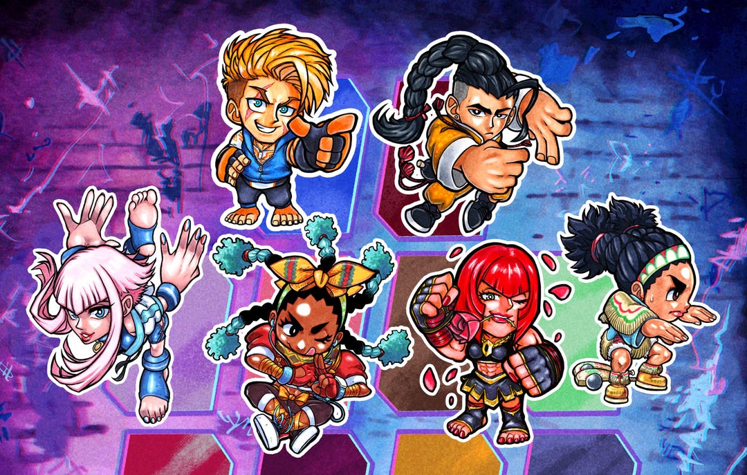 ENTIRE ROSTER | SF6 SD Chibi 3" Waterproof Stickers - Etsy