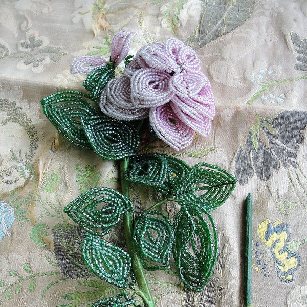 French Beaded Rose - Etsy