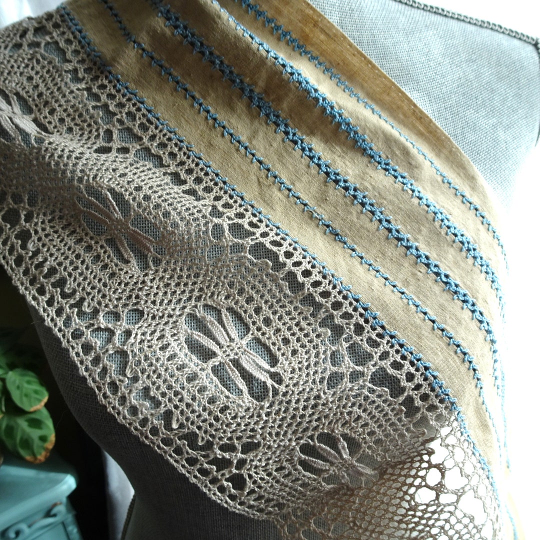 LOVELY Victorian-edwardian Long Panel of Lace and Linen for Fine ...