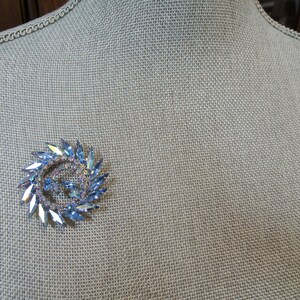 Vintage SHERMAN Signed Glittering AB BLUE Rhinestones,multi Layered ...
