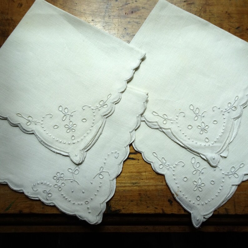 BEAUTIFUL Vintage Napkins,1920s Madeira Embroidery Openwork, Madeira ...