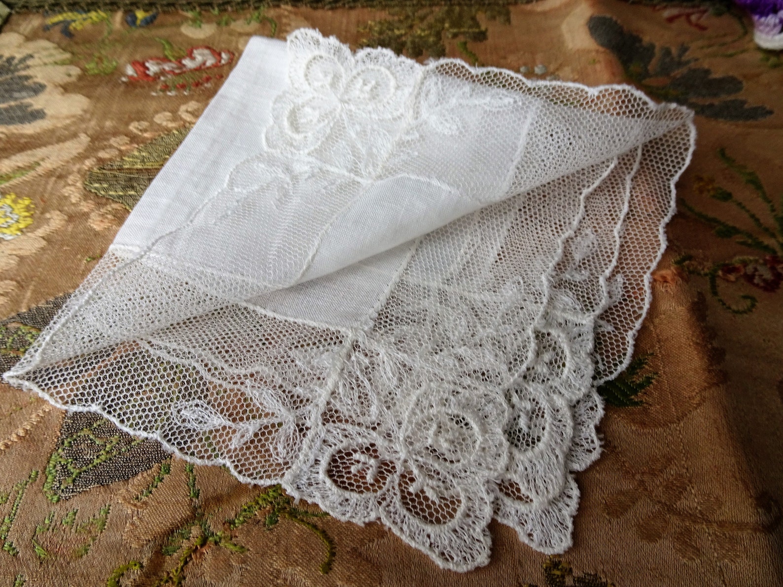 LOVELY Vintage Lace Hankybridal WEDDING Handkerchieftambour - Etsy