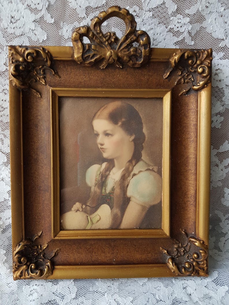 BEAUTIFUL Vintage 1920s Ornate Ribbon Bow Design Frame, Framed ...