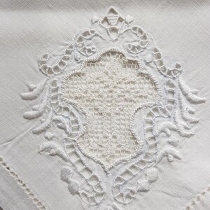 BEAUTIFUL Vintage 1920s Lace and Linen Napkins Set of 8,fine Italian ...