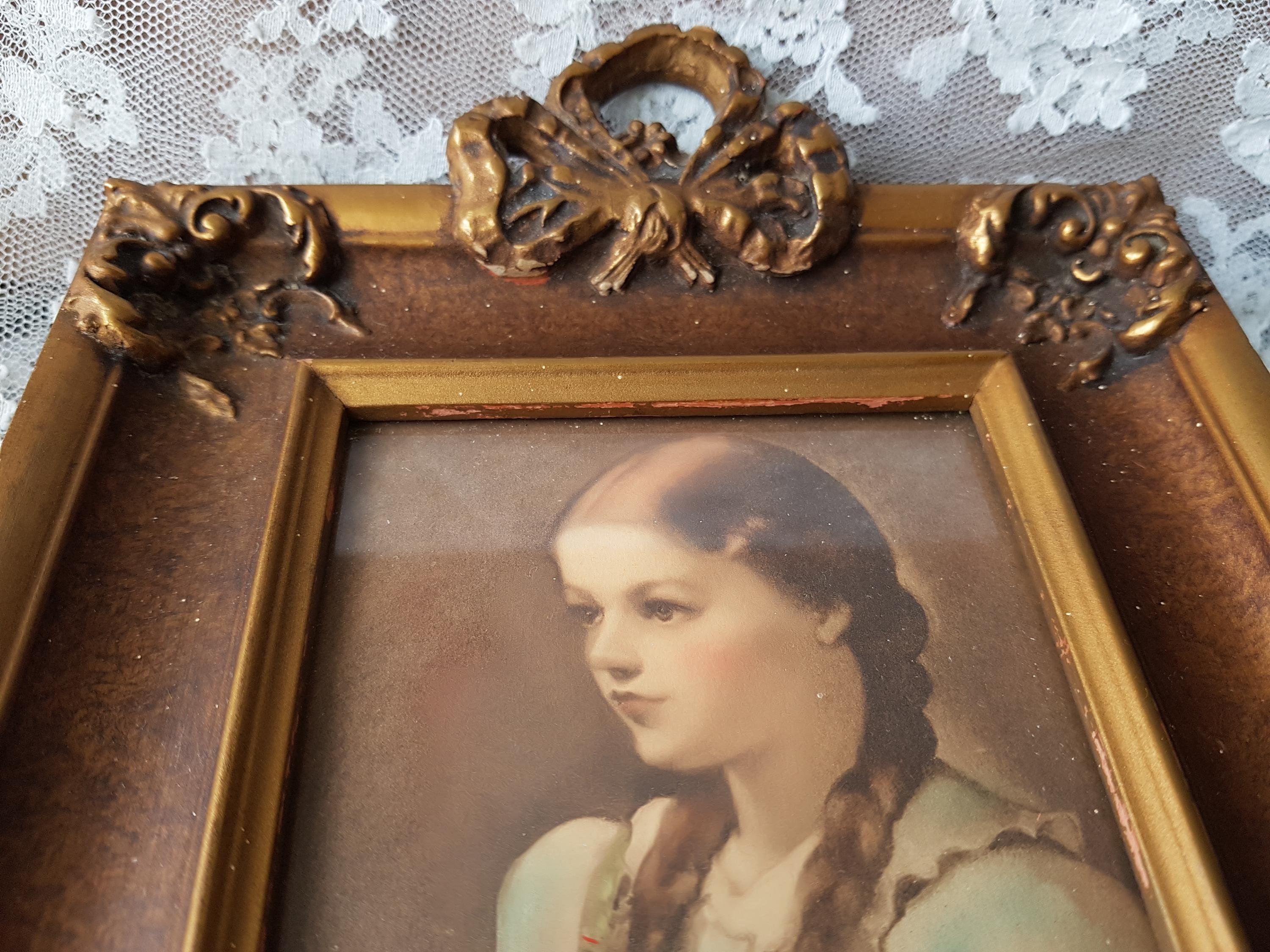 BEAUTIFUL Vintage 1920s Ornate Ribbon Bow Design Frame, Framed ...