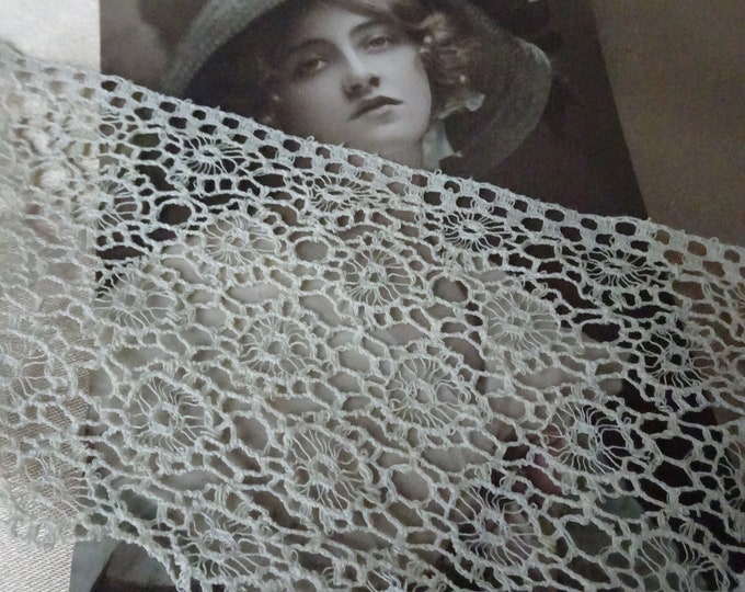 BEAUTIFUL Antique French Lace, Cotton Trim,delicate Intricate Spider ...