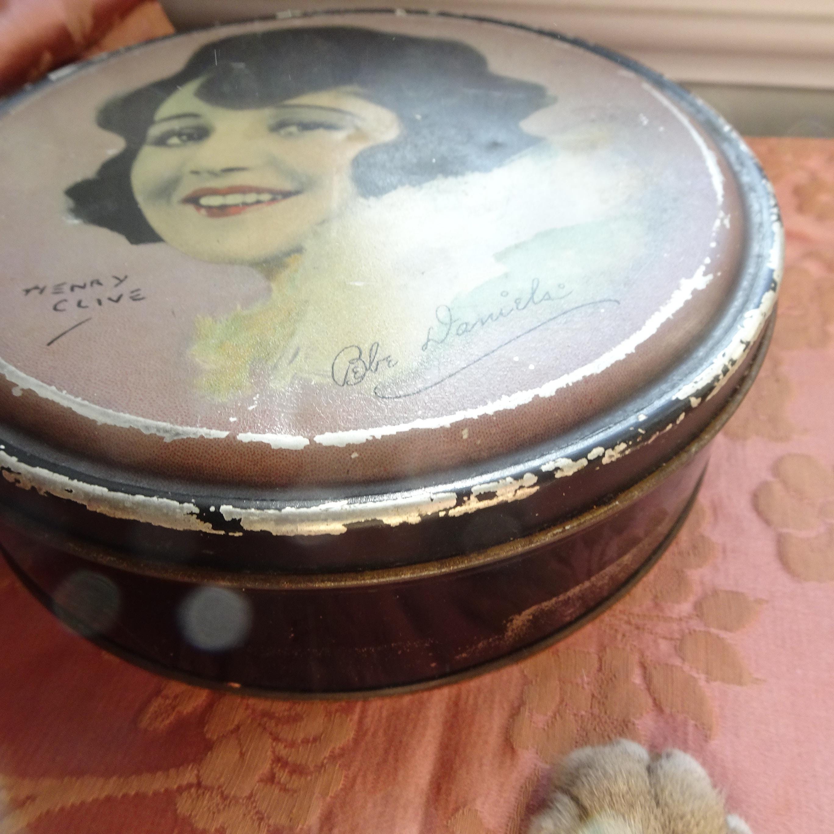 ART DECO Bebe Daniels Large Tin,1920s Beautebox Canco,movie Star Tin ...