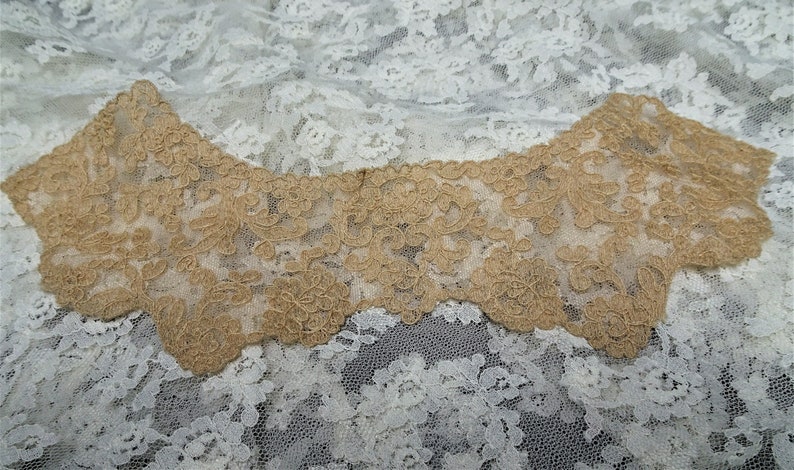Breathtaking Antique FRENCH Netted Tulle LACE Applique,vintage Lace ...