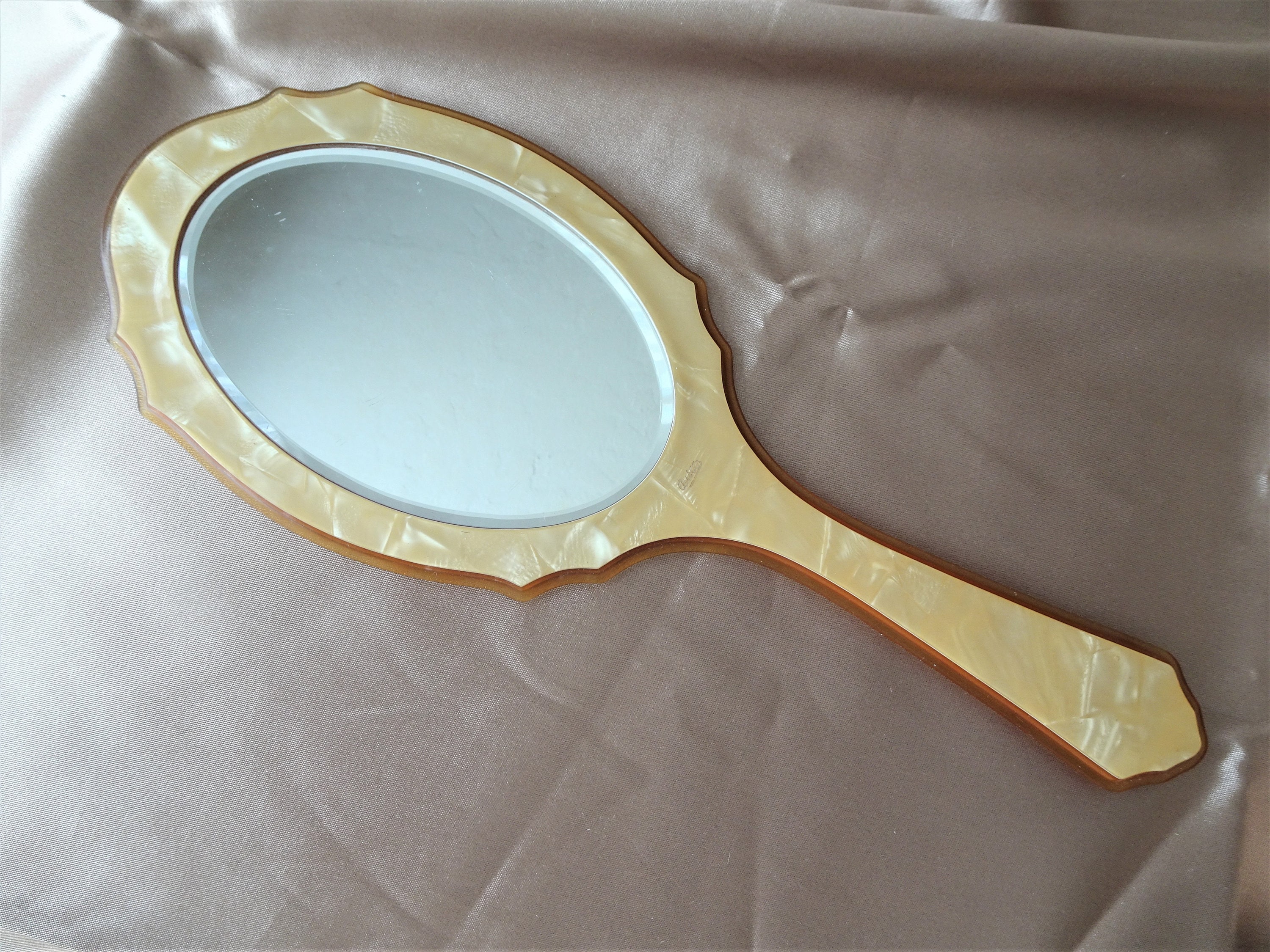 Vintage Bakelite Hand Mirror