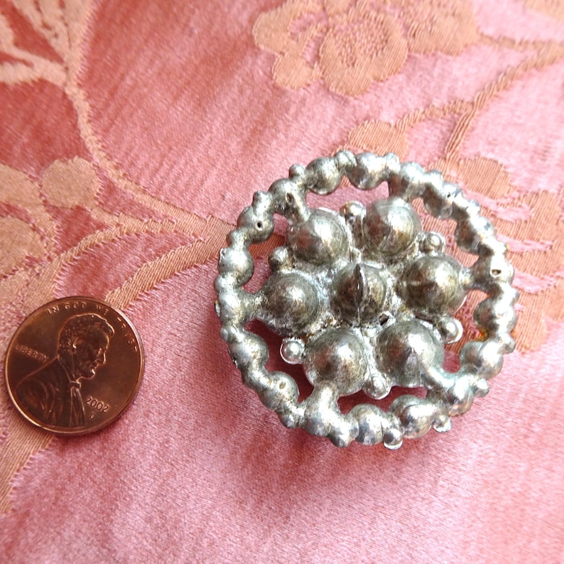 Beautiful Vintage Button, Sparkling PINK Glass Rhinestones, Lovely ...