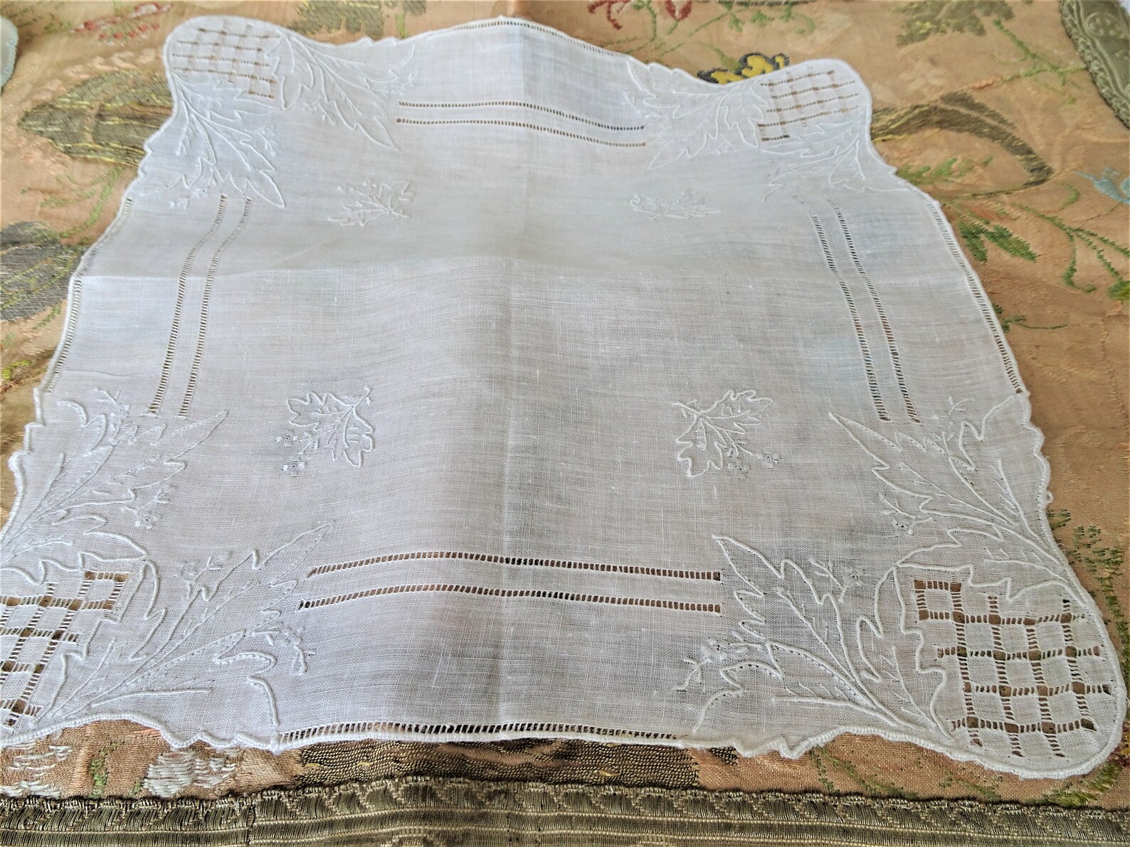 Antique WEDDING Handkerchief,art Deco,drawn Thread,gorgeous Bridal ...